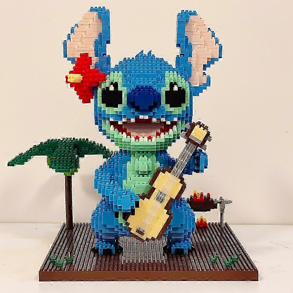 Guitar Stitch Series Diamond Building Block Micro Lilo & Stitch Figure ...