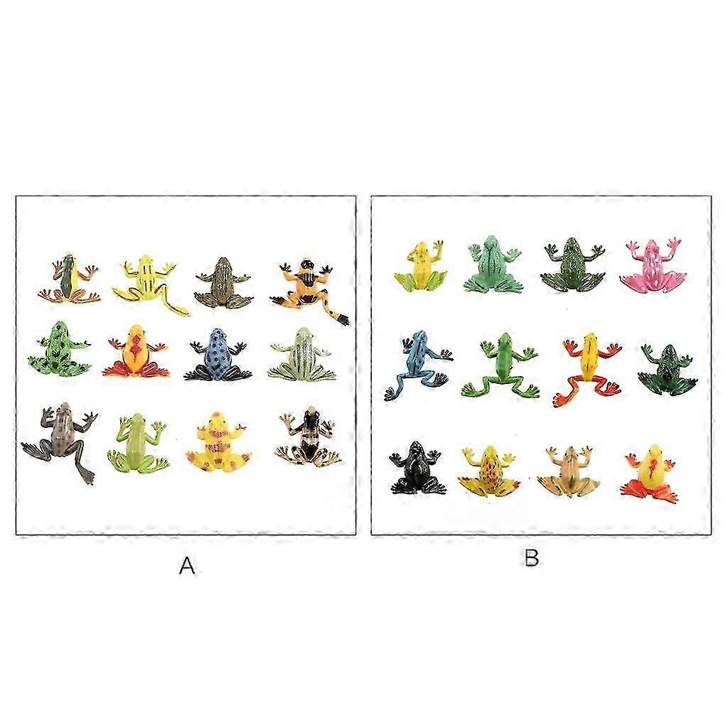 12pcs Childrens Toy Figure Frogs Amphibian Learning Model Biology Class ...