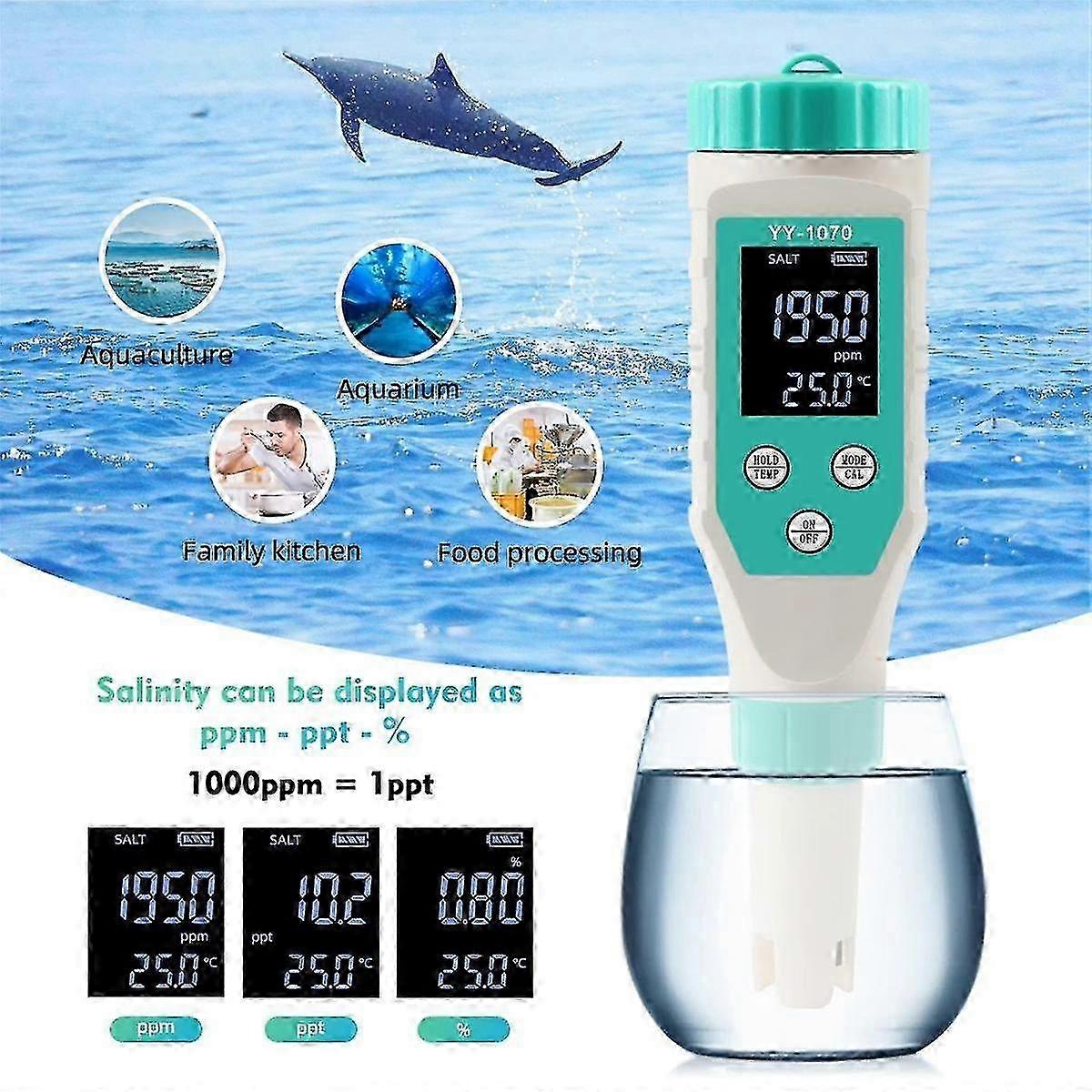 7-in-1 Swimming Pool Tester for - Measures pH, Free Chlorine, ORP, EC ...