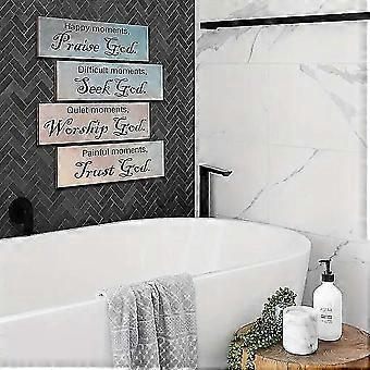 Christian Wall Art Religious Sign Bathroom Decor, Inspirational Bible ...