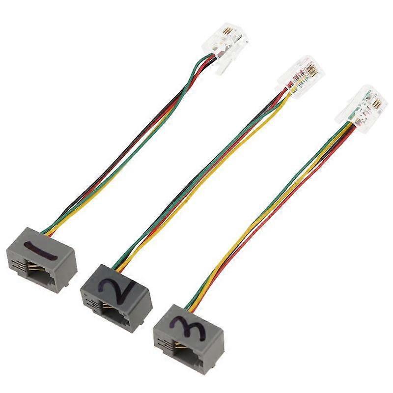 RJ9 4P4C Male Plug to 3.5mm Female Jack Headset Audio Phone Converter ...