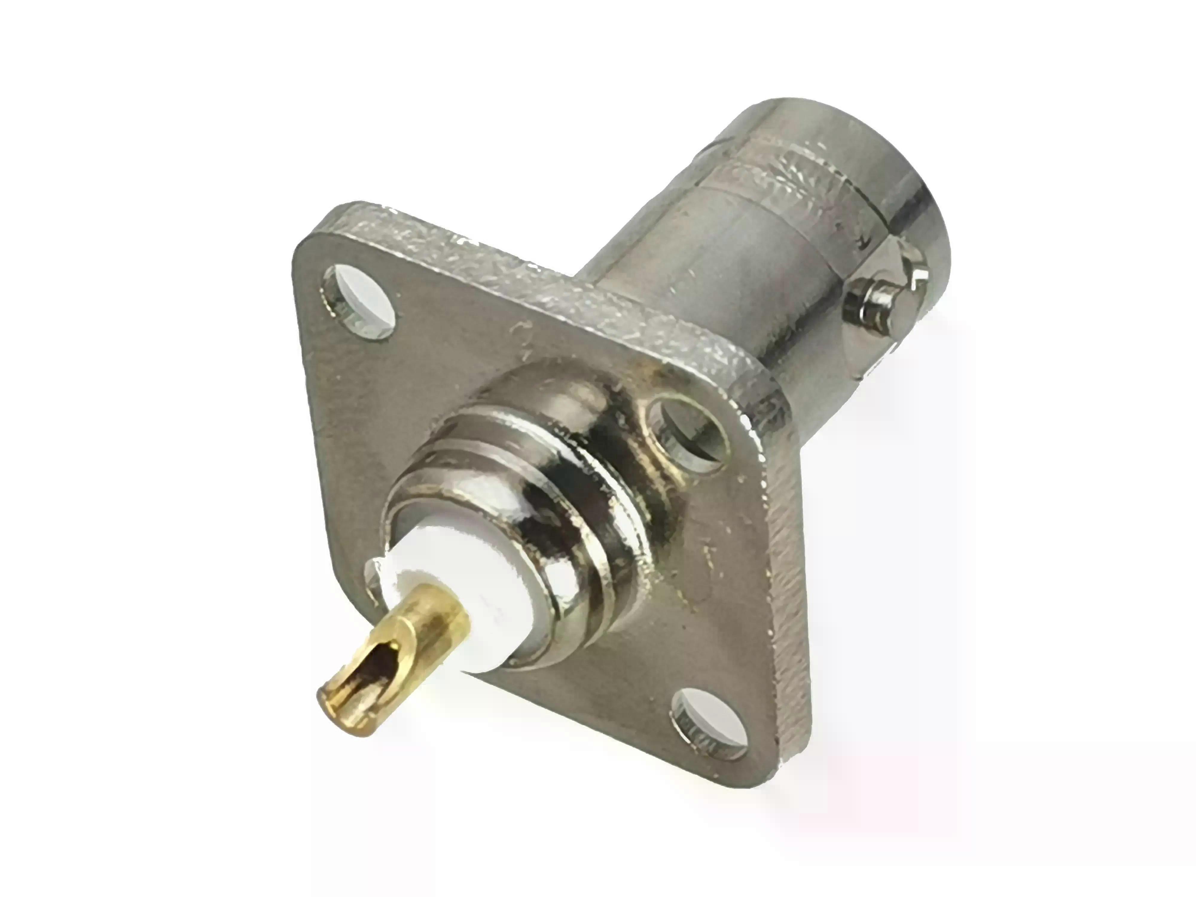 1pcs Connector BNC Jack Female 4 Holes Flange Solder Pancel Mount Wire ...