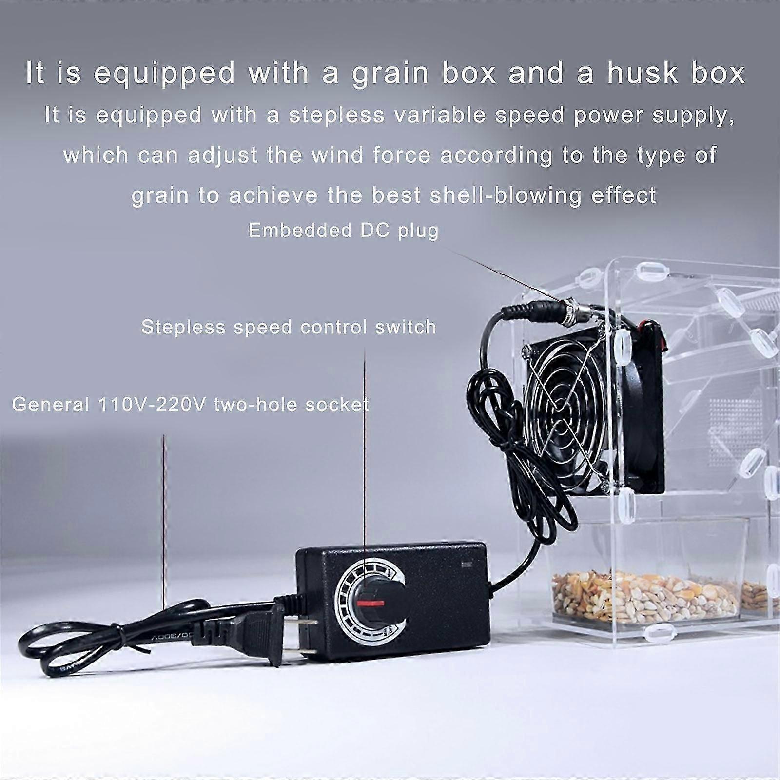 Bird Food Grains Blowing Machine Adjustable Speed Fan Bird Seed ...