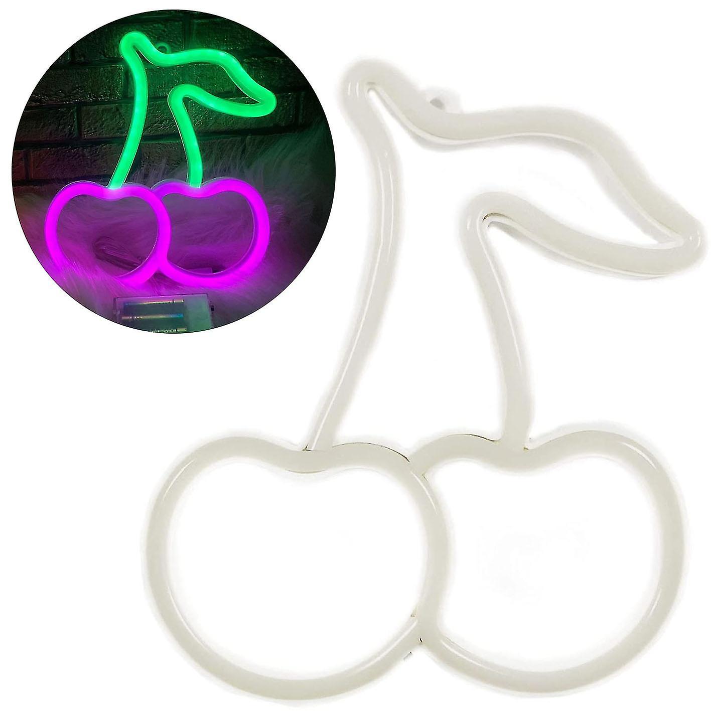 Led Cherry Neon Signs,chic Wall Decor,wall Sign Fruit Neon Lamp,led ...