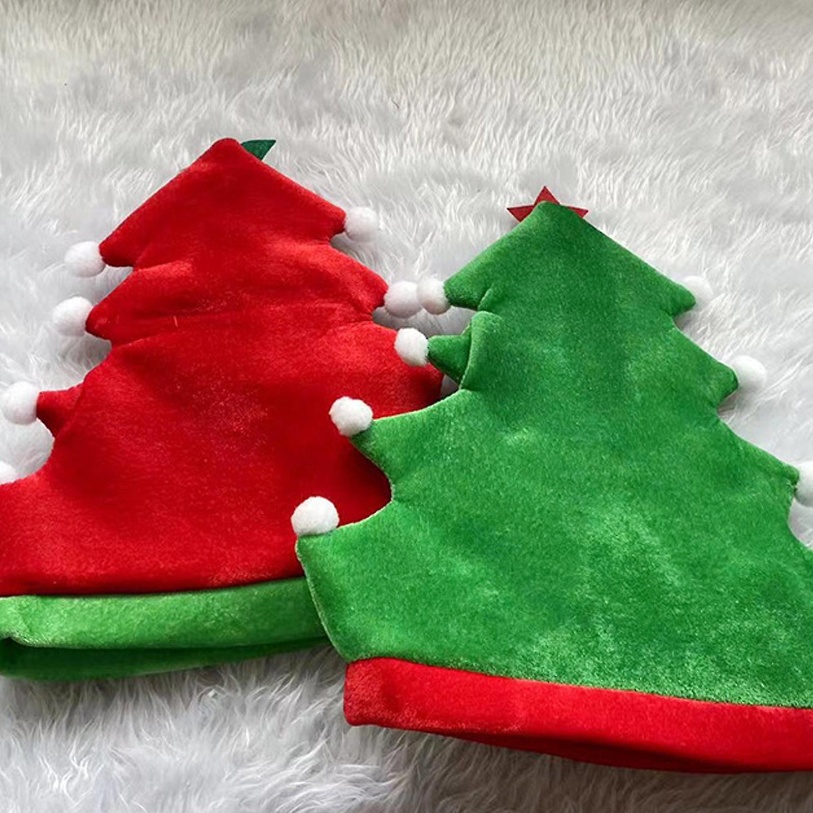 2023 Merry Christmas Hat Red Green Tree Caps Decoration Xmas New Year ...