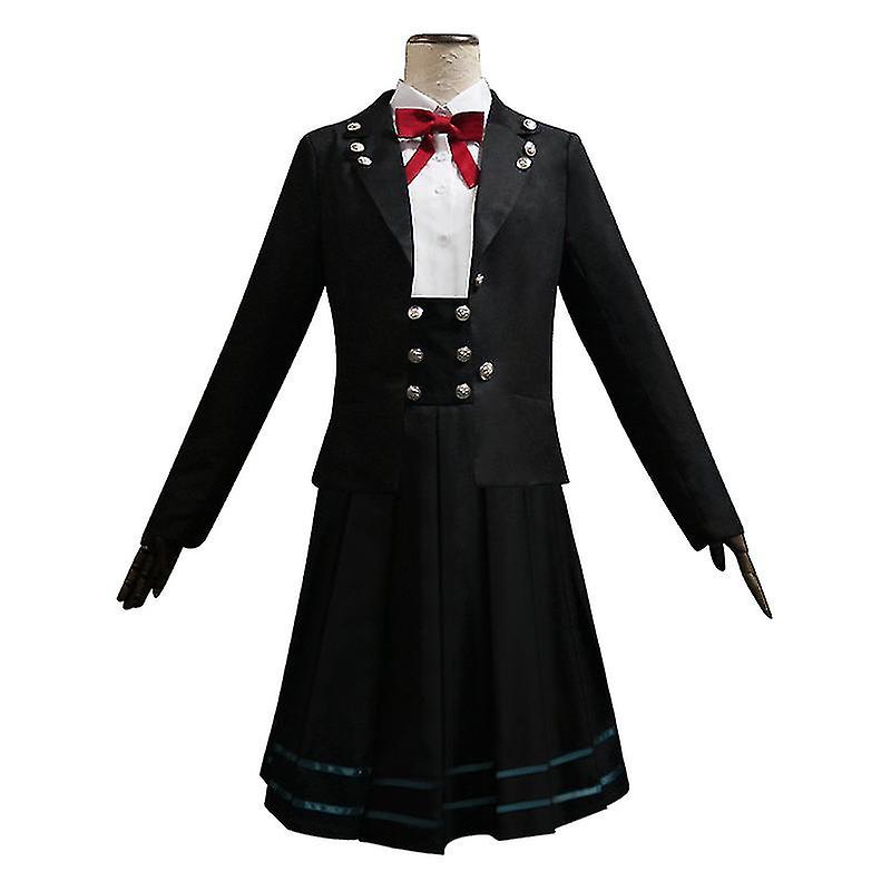 Anime Danganronpa V3 Shirogane Tsumugi Cosplay School Girls Uniform Wig ...