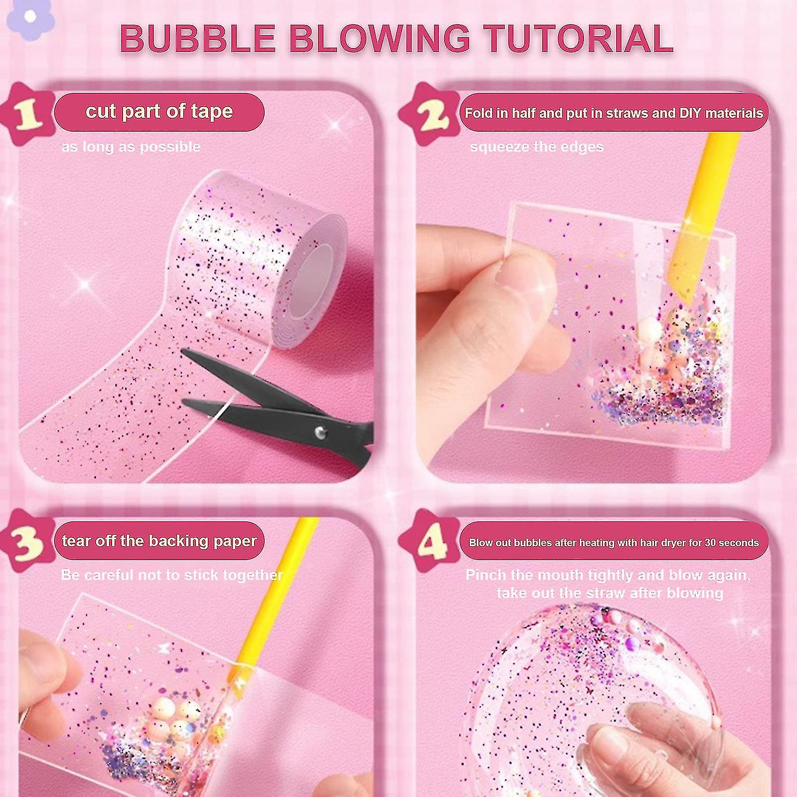 Nano Tape Bubble Kit Kids With Step-by-step Tutorial And Traceless Nano Adhesive Tape | Fruugo UK