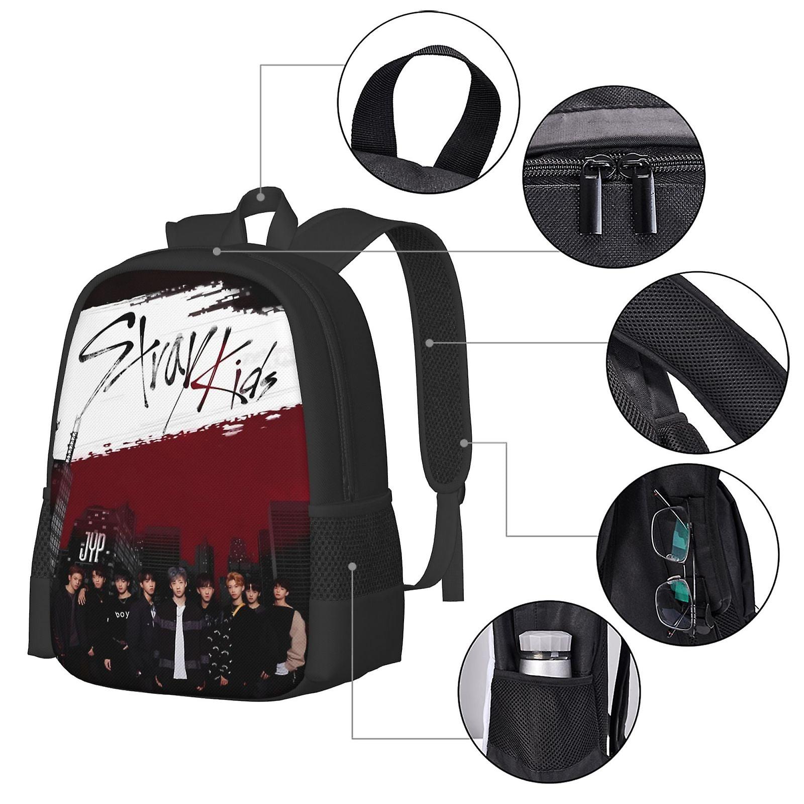 Kpop Stray Kids Backpack,3d Print Laptop Backpack Lightweight Casual ...