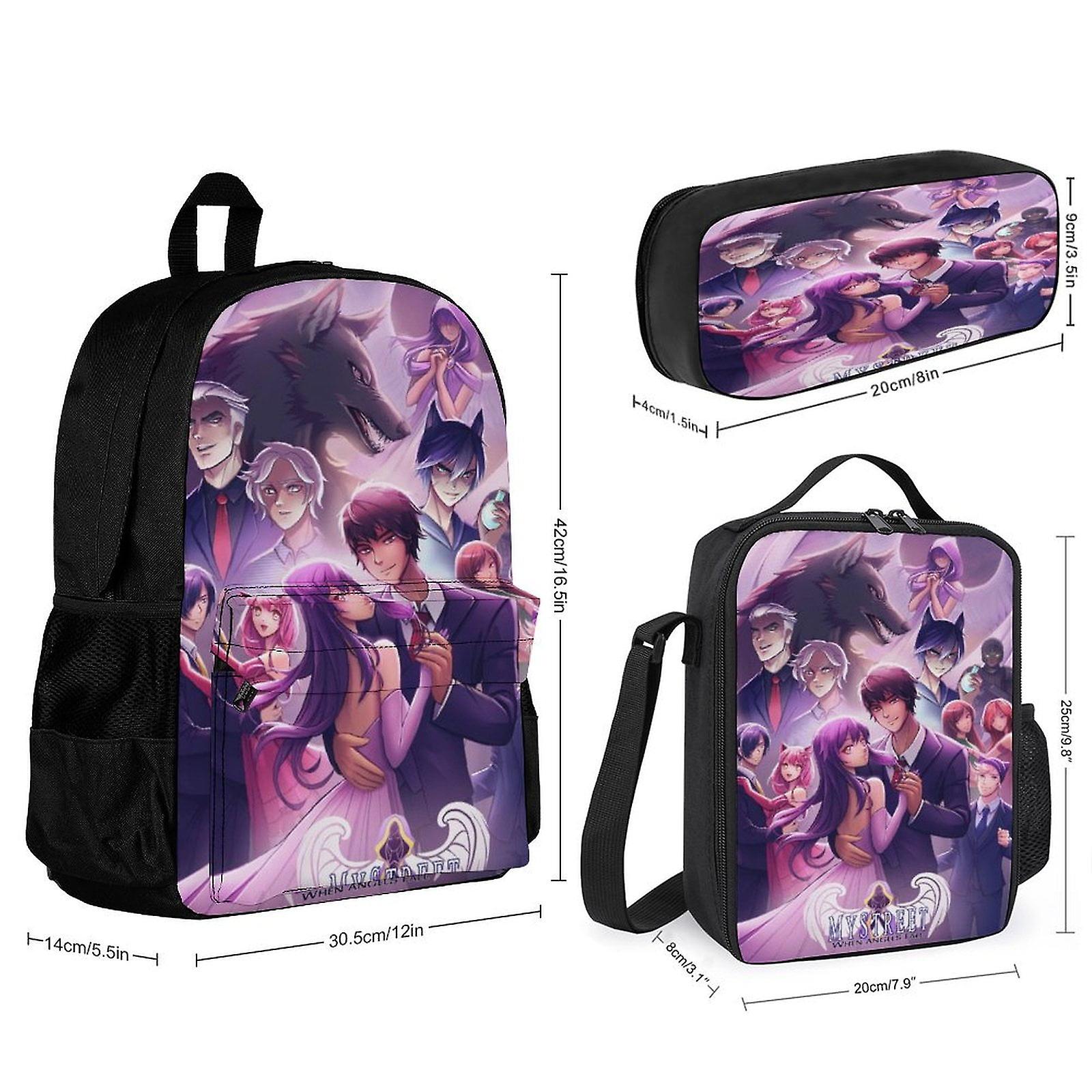 Aphmau Backpack 3 Piece Set Laptop Backpack with Pencil Case Lunch Bag ...