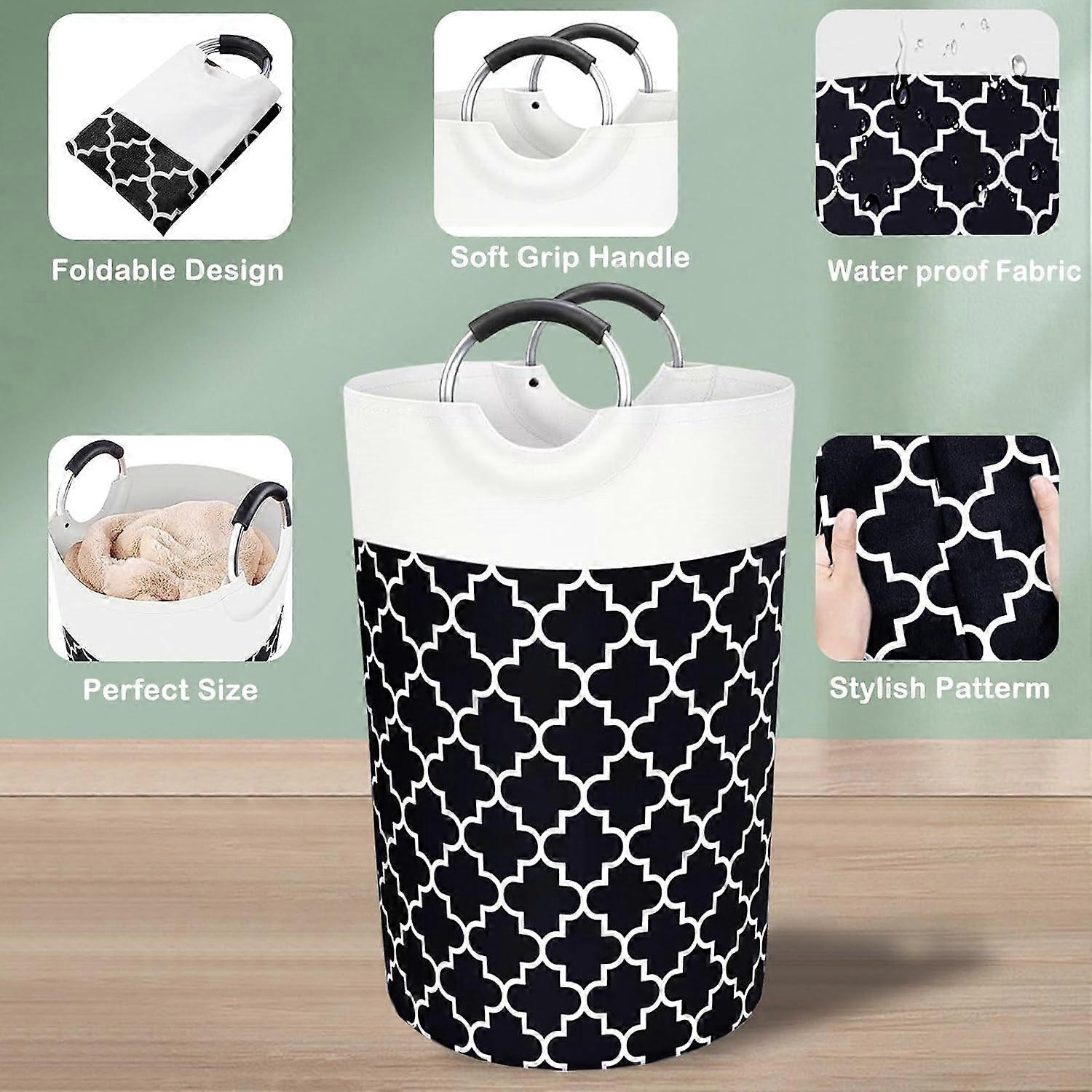 Laundry Basket,82L Large Waterproof Foldable Dirty Laundry Basket ...