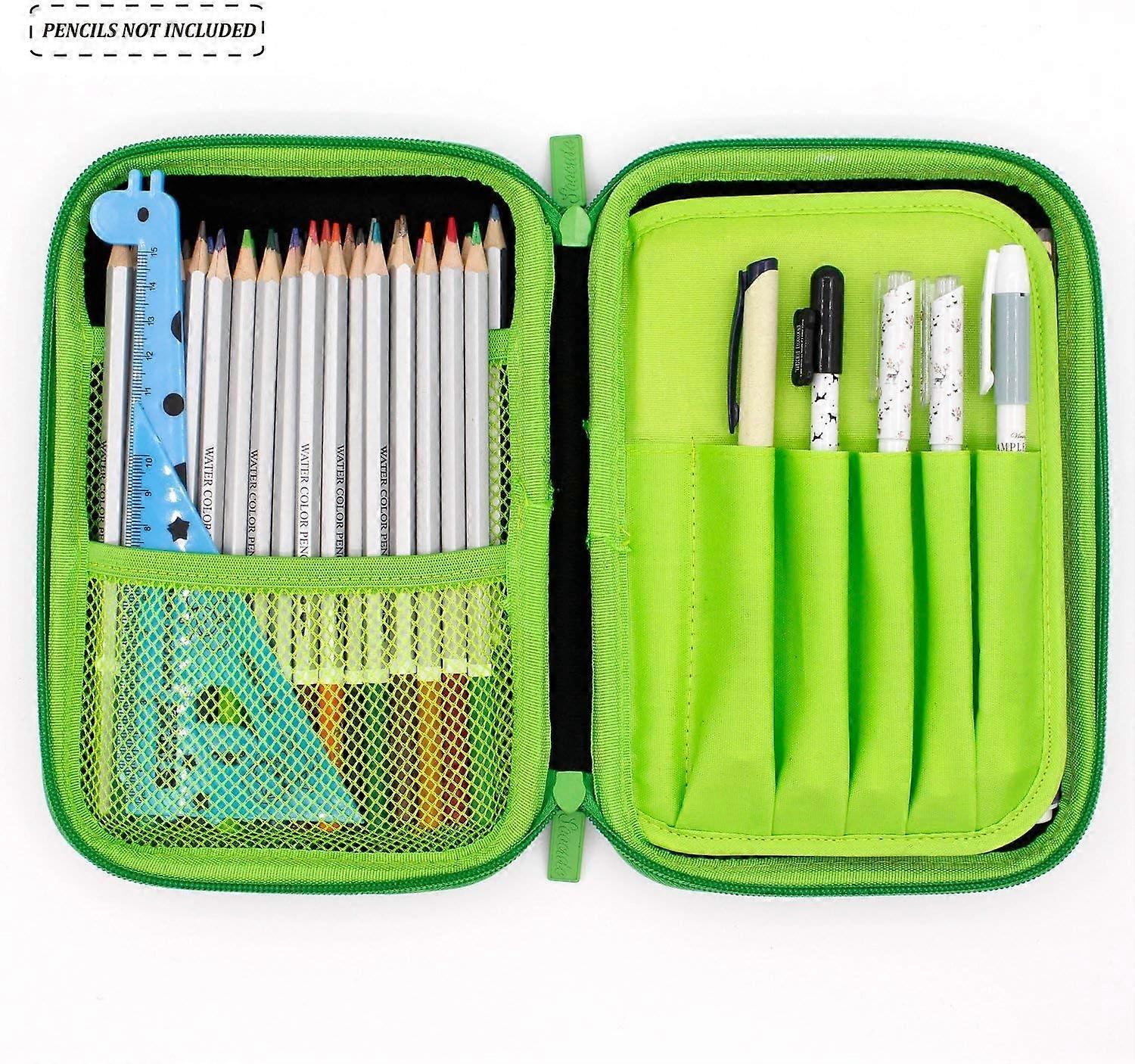 Green pencil case for boys cute school supplies organiser cool pen ...