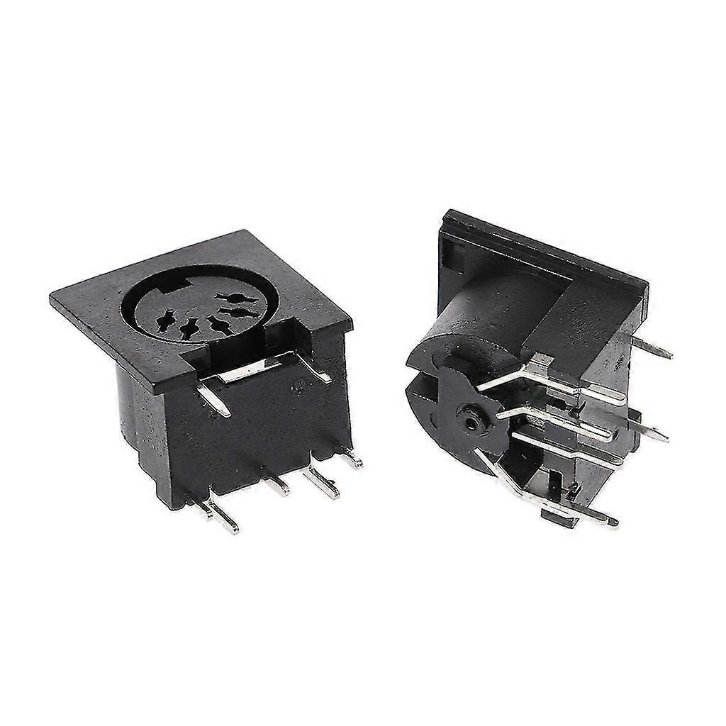 10 Pcs/set Pcb Panel Mount Female Connector Din5 Din 5-pin Jack Ds-5-01 ...