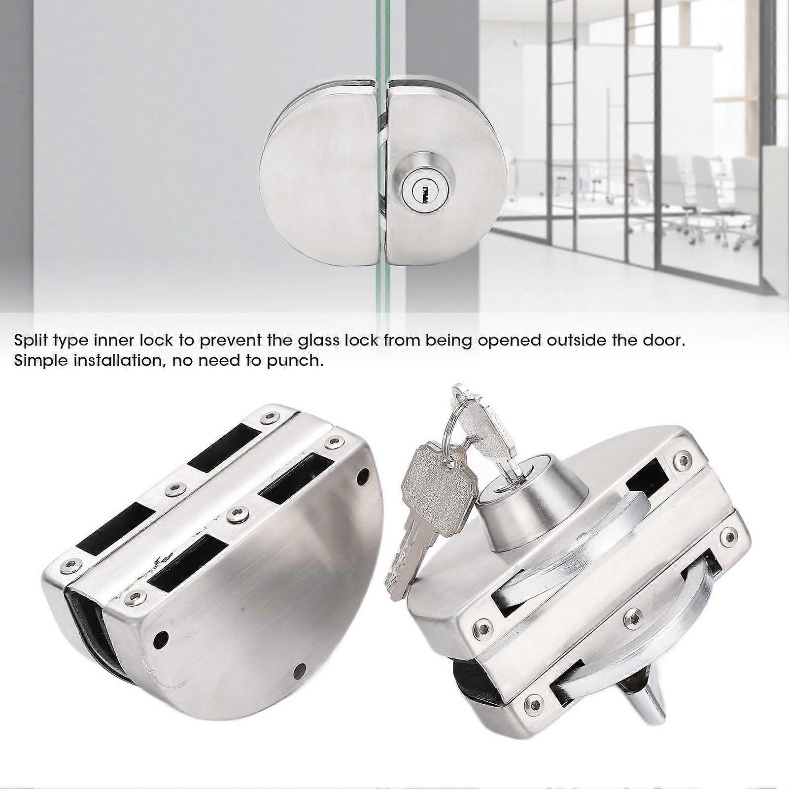Glass Door Lock High Security Simple Installation High Friction Rugged ...