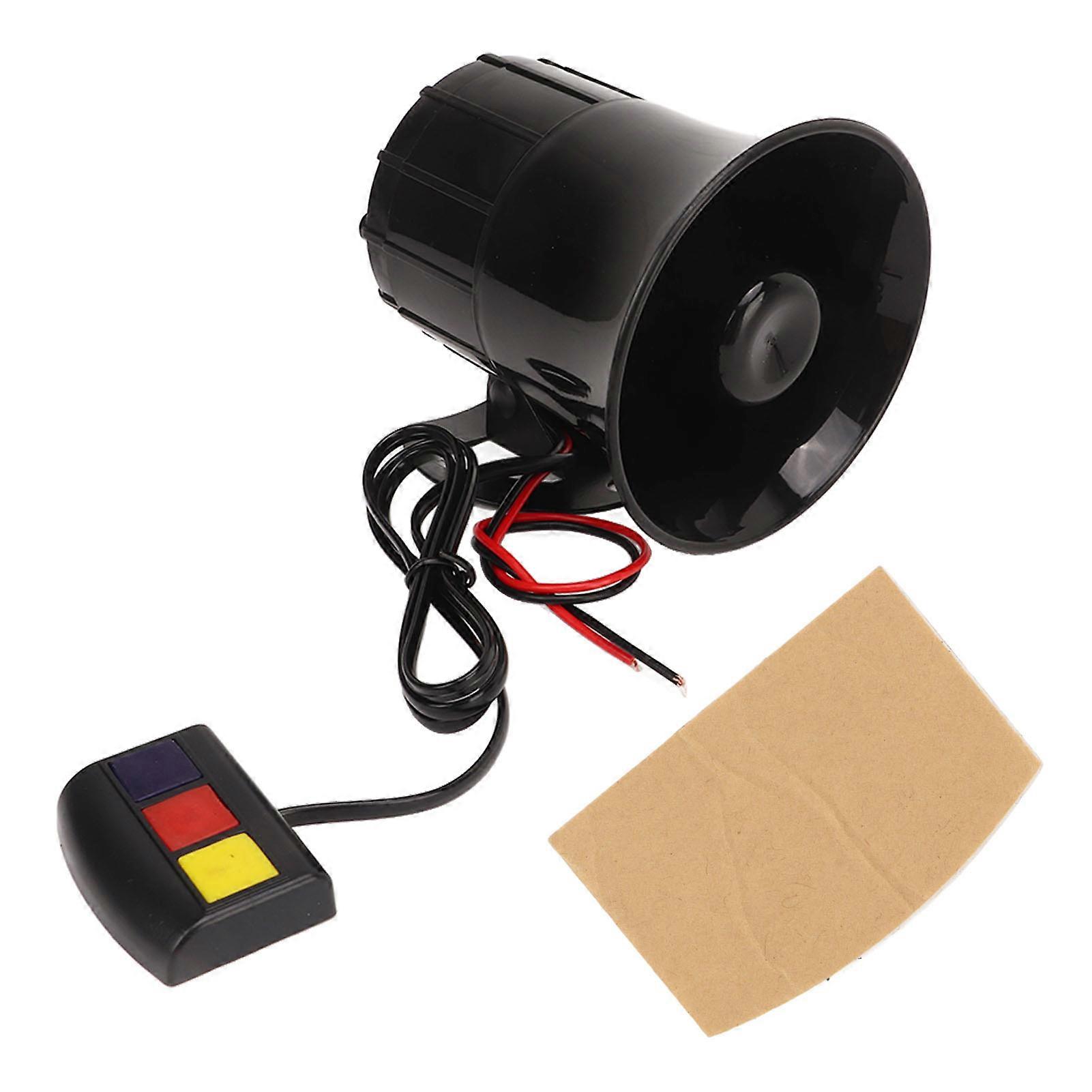 12V 30W 3 Tone Siren 120 DB High Volume Loud Sound Electric Warning ...