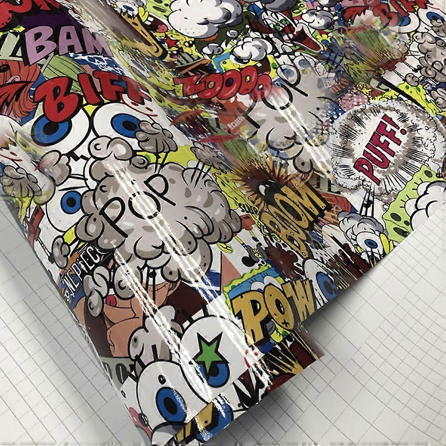 Graffiti Cartoon JDM Sticker Bomb Vinyl Film Car Wrap Sticker Laptop ...