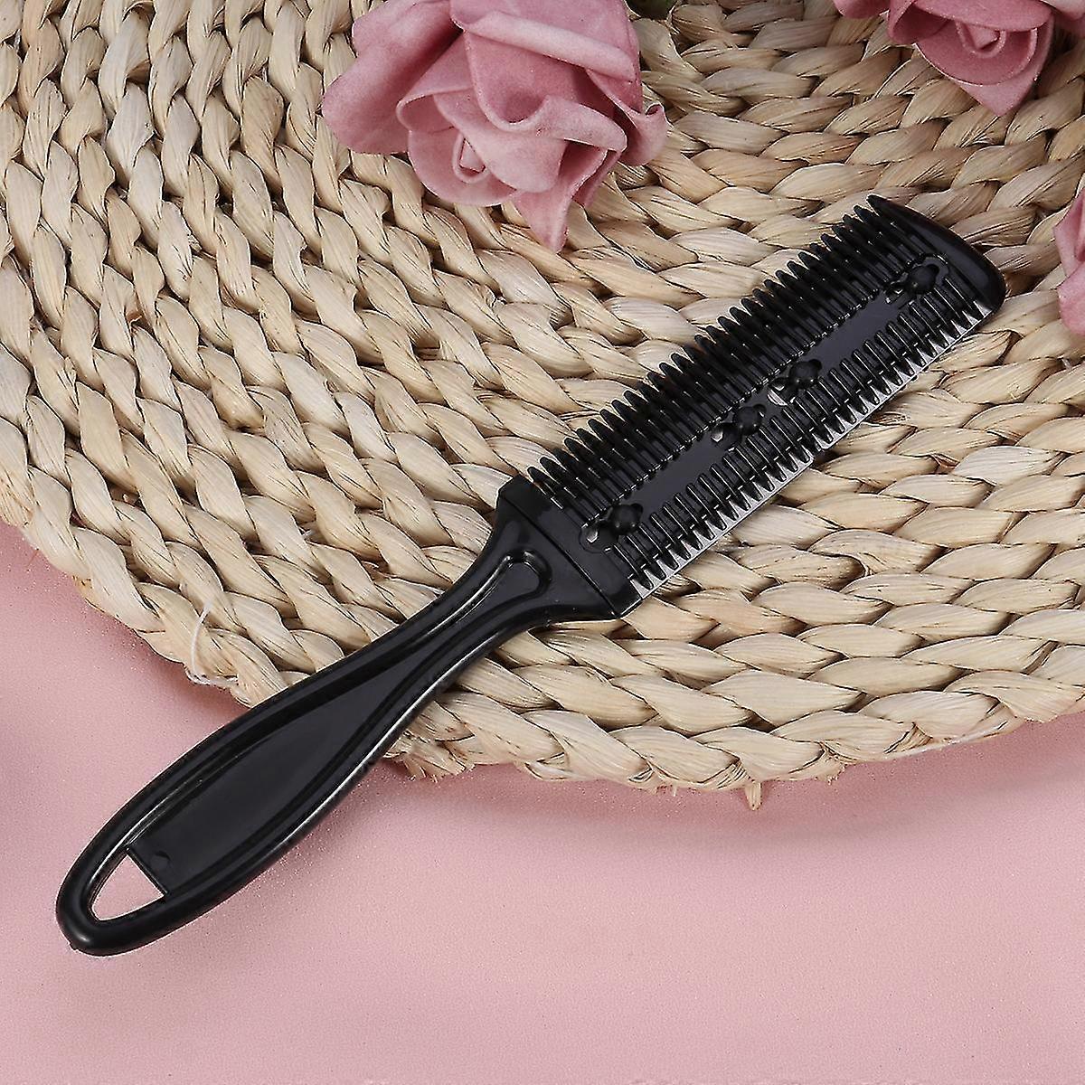 Hair Cutter Comb Double Side Haircut Scissors Metal Razor Plastic Hair ...