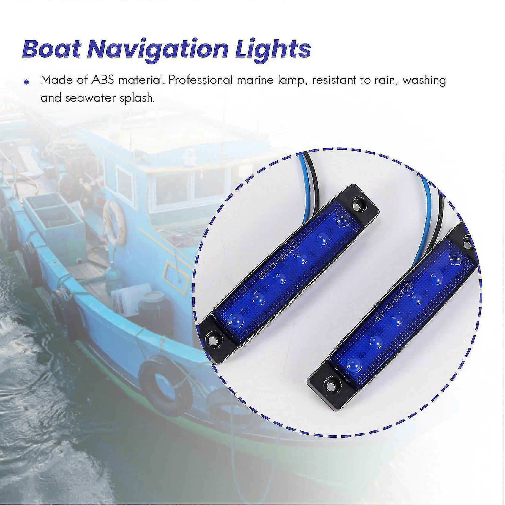 10pcs Marine Boat Lights 12v Waterproof Boat 6 Led Lights Kayak Lights ...