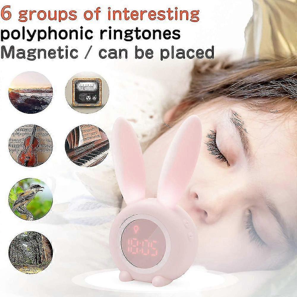 Children's Light Alarm Clock Cute Rabbit Children's Alarm Clock ...