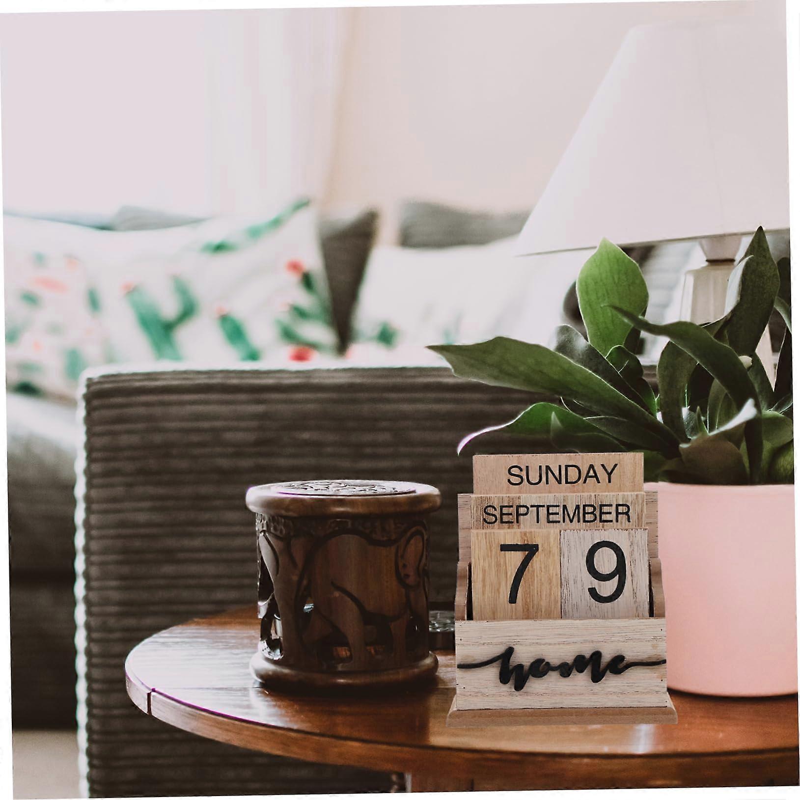 Calendar 2024 Calendar Desk Date Blocks Wooden Date Blocks Desk ...