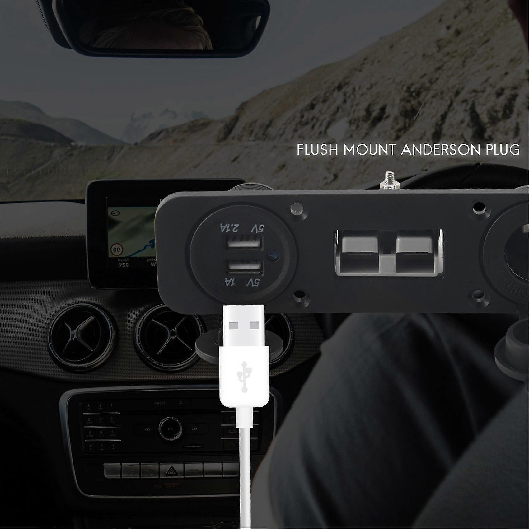 Flush Mount for Anderson Plug Socket Double USB Charger Socket Panel ...