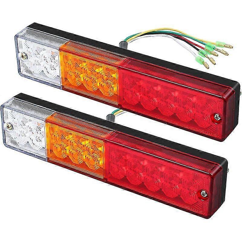 2 x LED Tail Lights - Rear Headlight with 40 LEDs for Trailer Truck ...