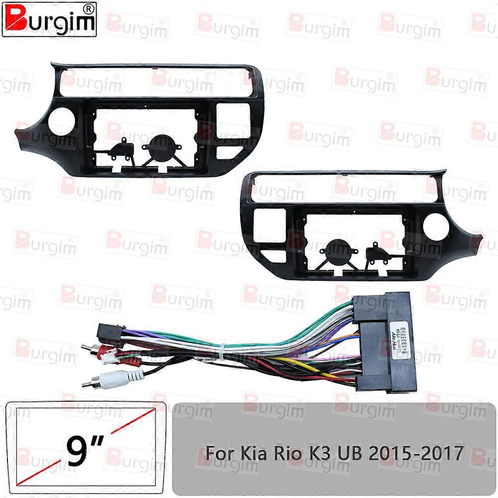 Car Radio Fascia Frame For Kia Rio K3 UB 2015-2017 9 inch 2DIN Stereo ...