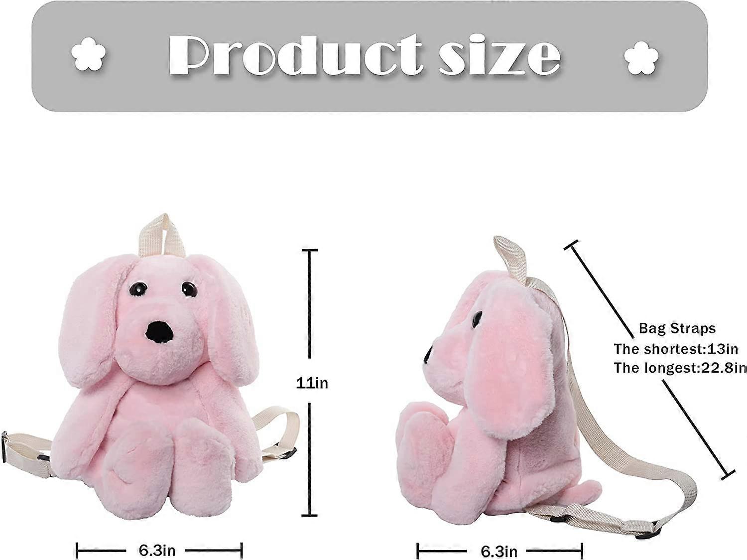 Faux Fur Backpack Furry Puppy Bag Fluffy Dog Shape Shoulder Bag Plush ...