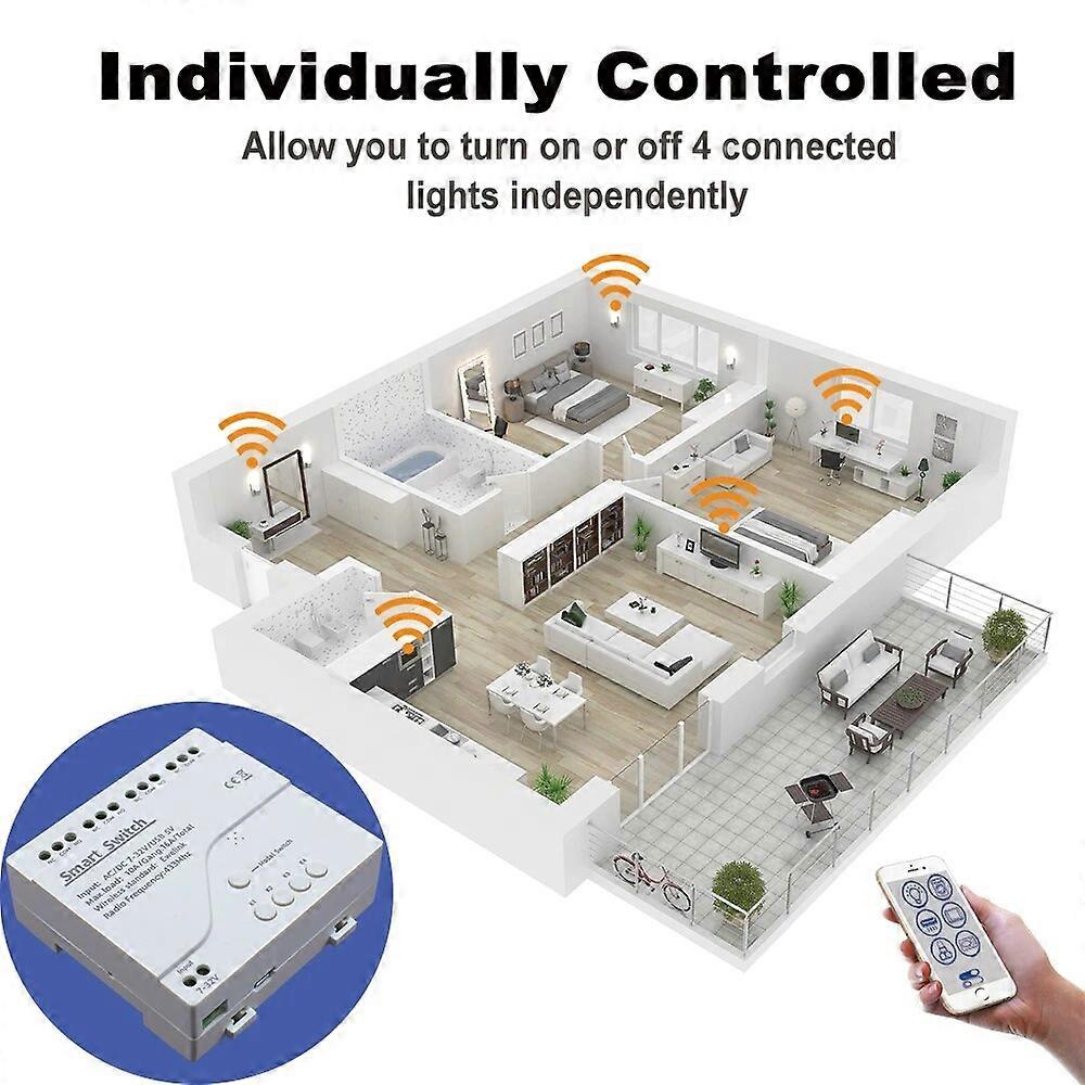 eWeLink Smart Remote Control Wifi Switch Module 1/2/4CH DC 12V 24V 32V ...