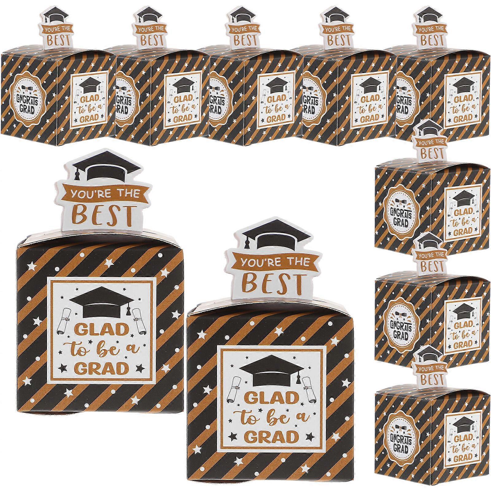 10st Graduation Favor Boxes Graduation Cap Candy Boxes Grattis Grad ...