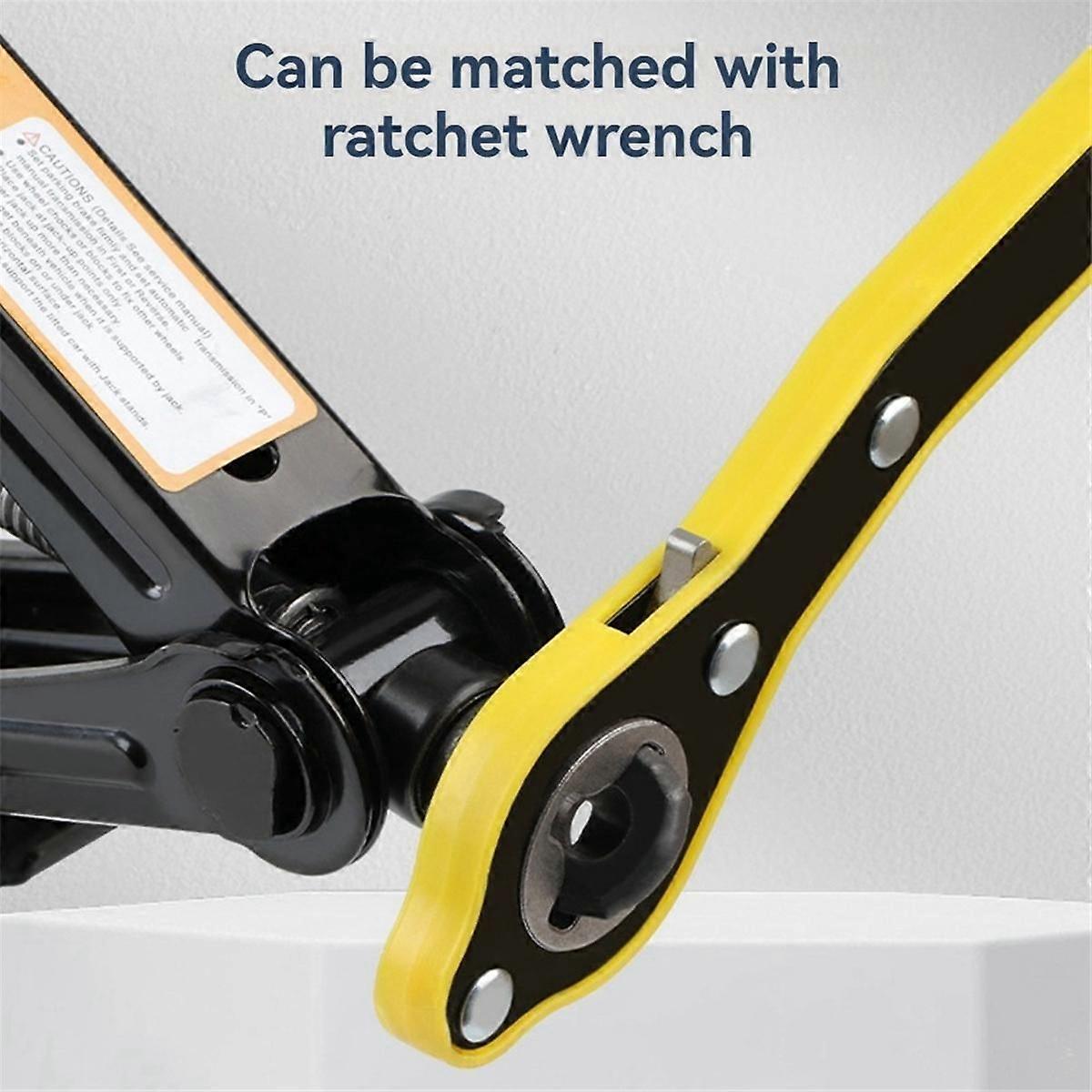 1.5T Jack Mechanical Pantograph Crank Lifter Jack W/Wrench Car Tire ...