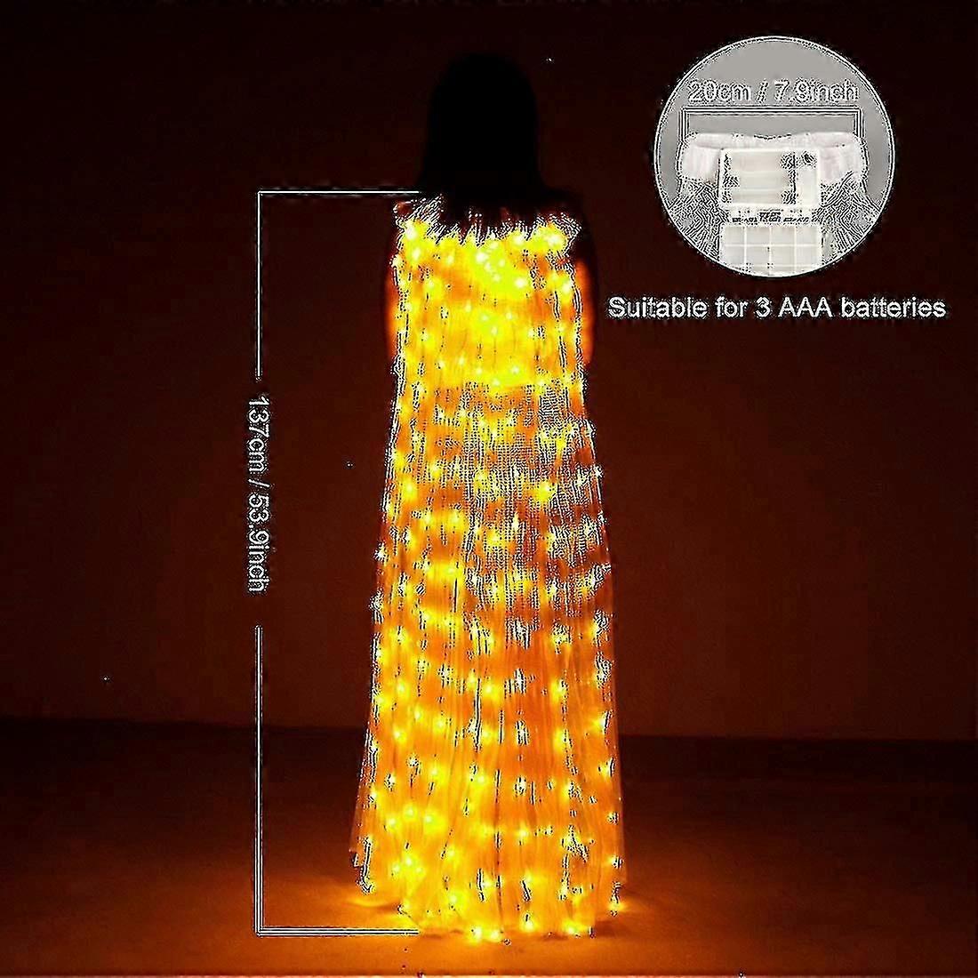 Led Luminous Big Wings Adult Warm Light Golden Wing Butterfly Cloak Bar ...