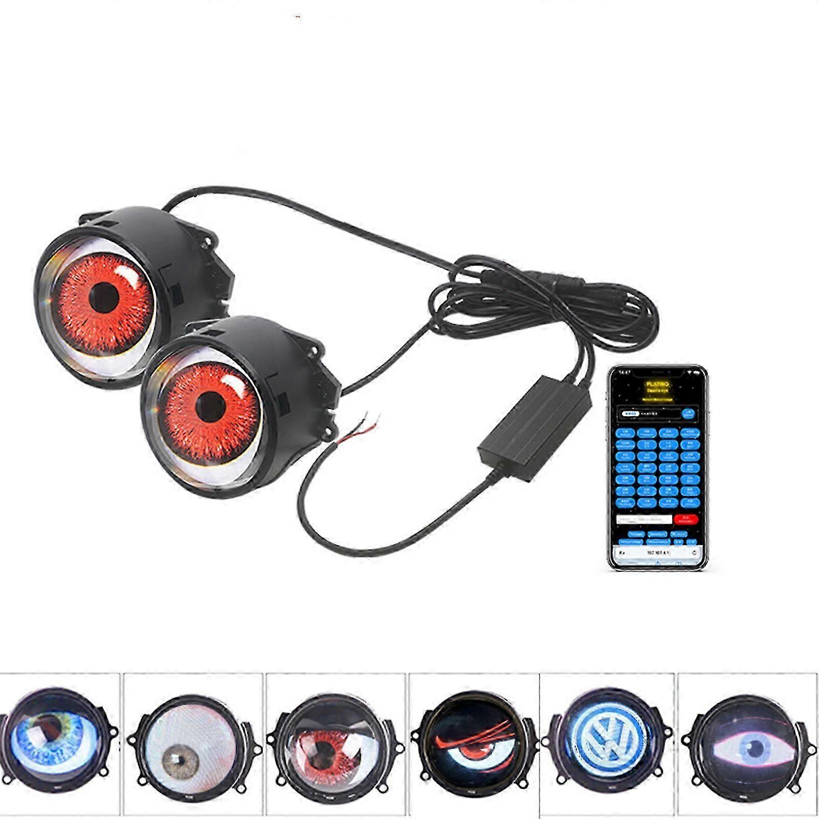Devil Eye LED Headlight Kit 12-24V Universal Car Light Modification ...