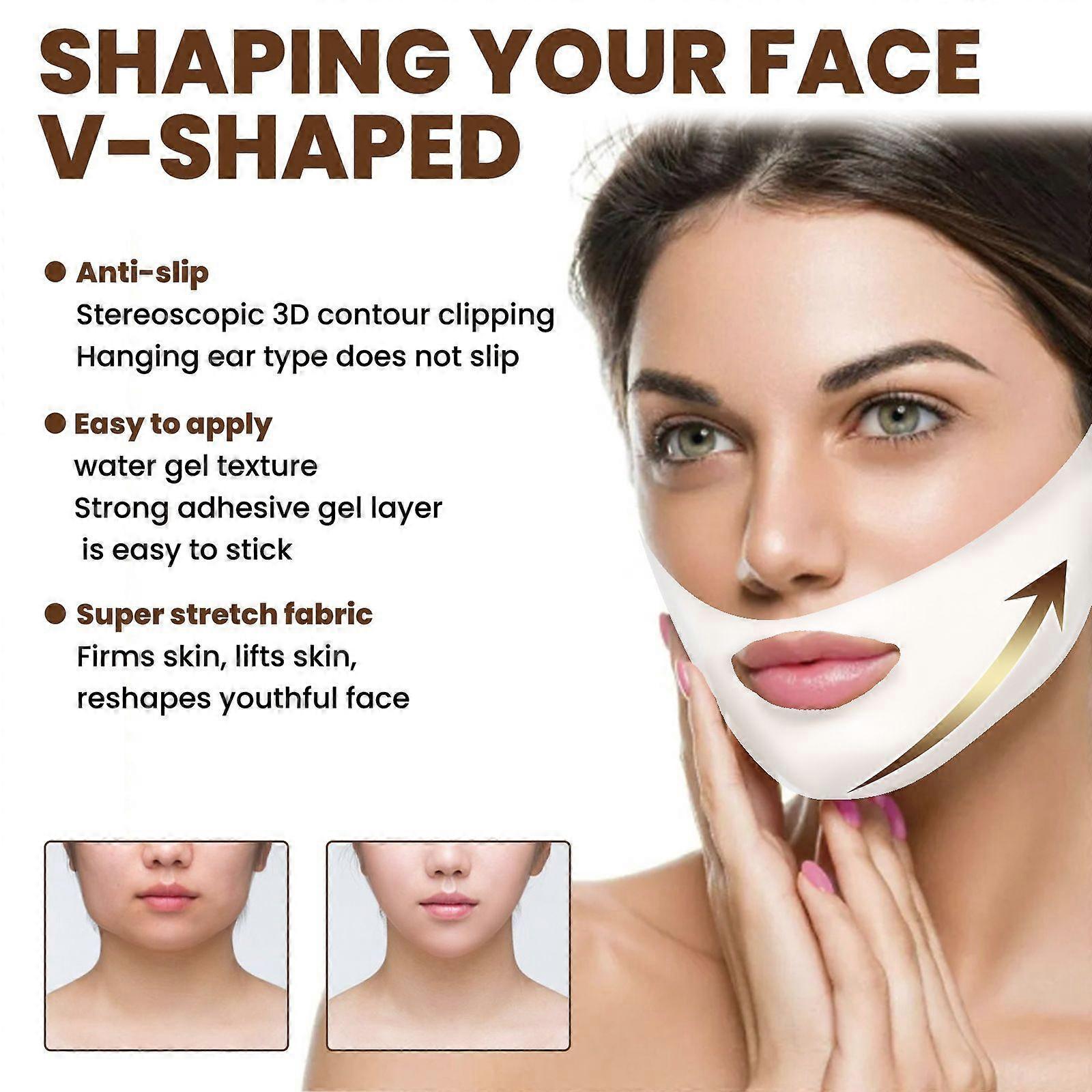 5 Piece Double Chin Tightener - V Line Shaping Face Masks - Toning ...