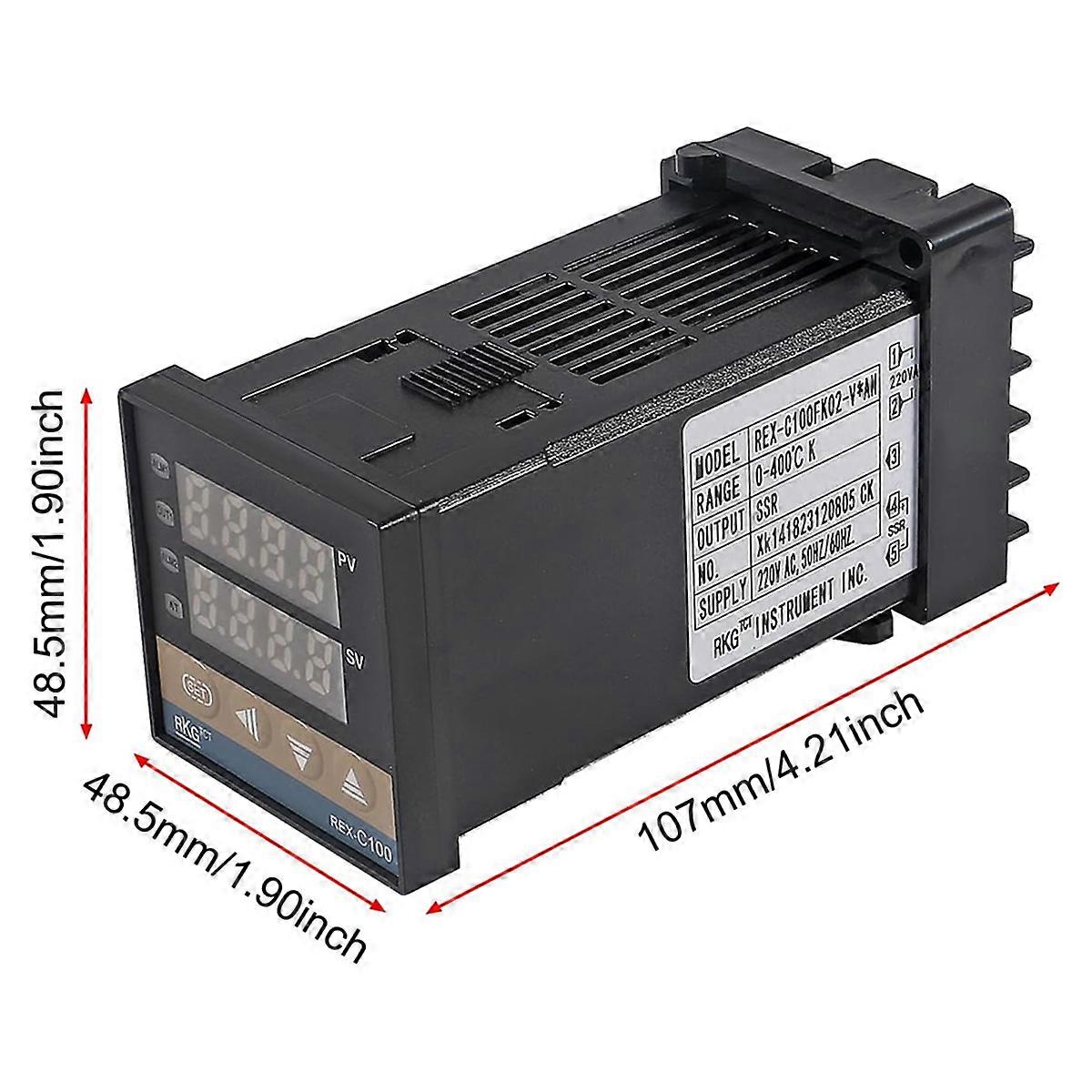 PID-Temperature Controller -C100 Thermostat Kit High Voltage 100ACV to 240ACV+SSR Relay 40DA+ K ...