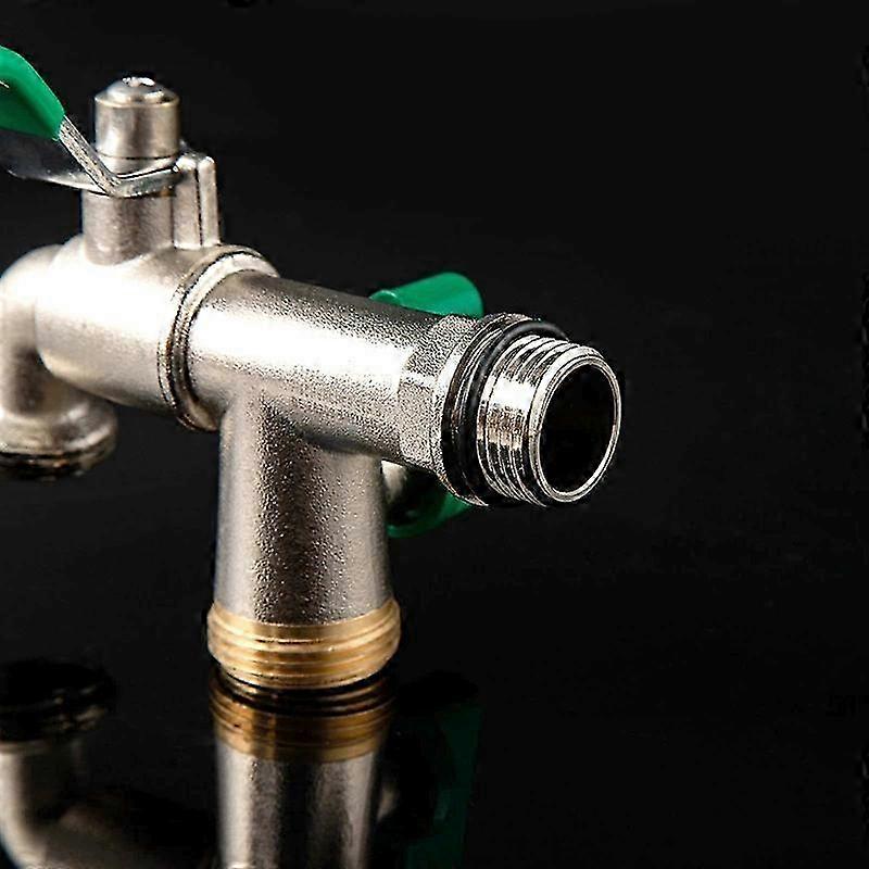 Premium Double Outlet Tap, 1/2 x 3/4 x 3/4 Dispensing Tap - Rust and ...