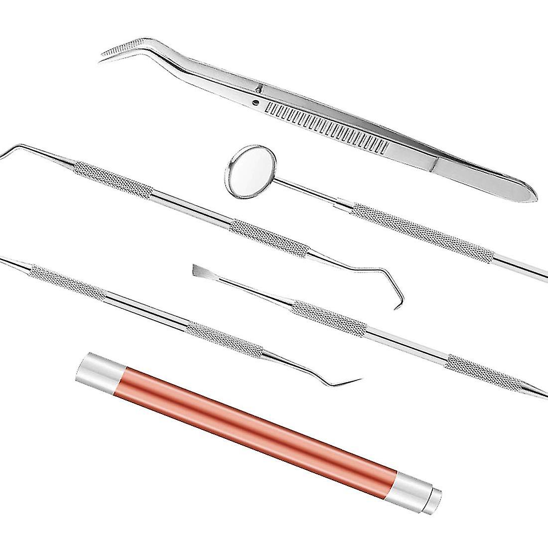 Dental Tools, 7 Pack Teeth Cleaning Tools Kit, Tartar Plaque Remover ...