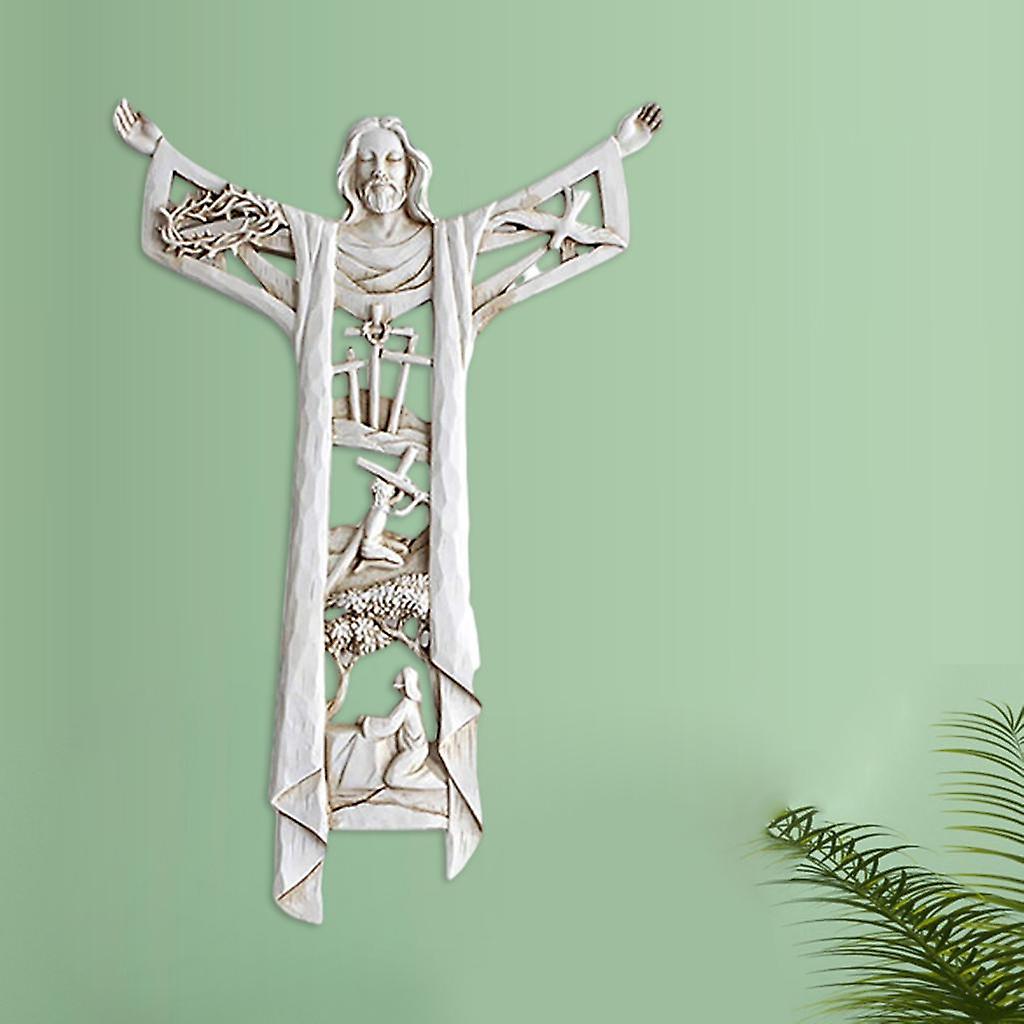 Risen Christ Wall Cross Crucifix Jesus Home Figurines Sculpture Home ...