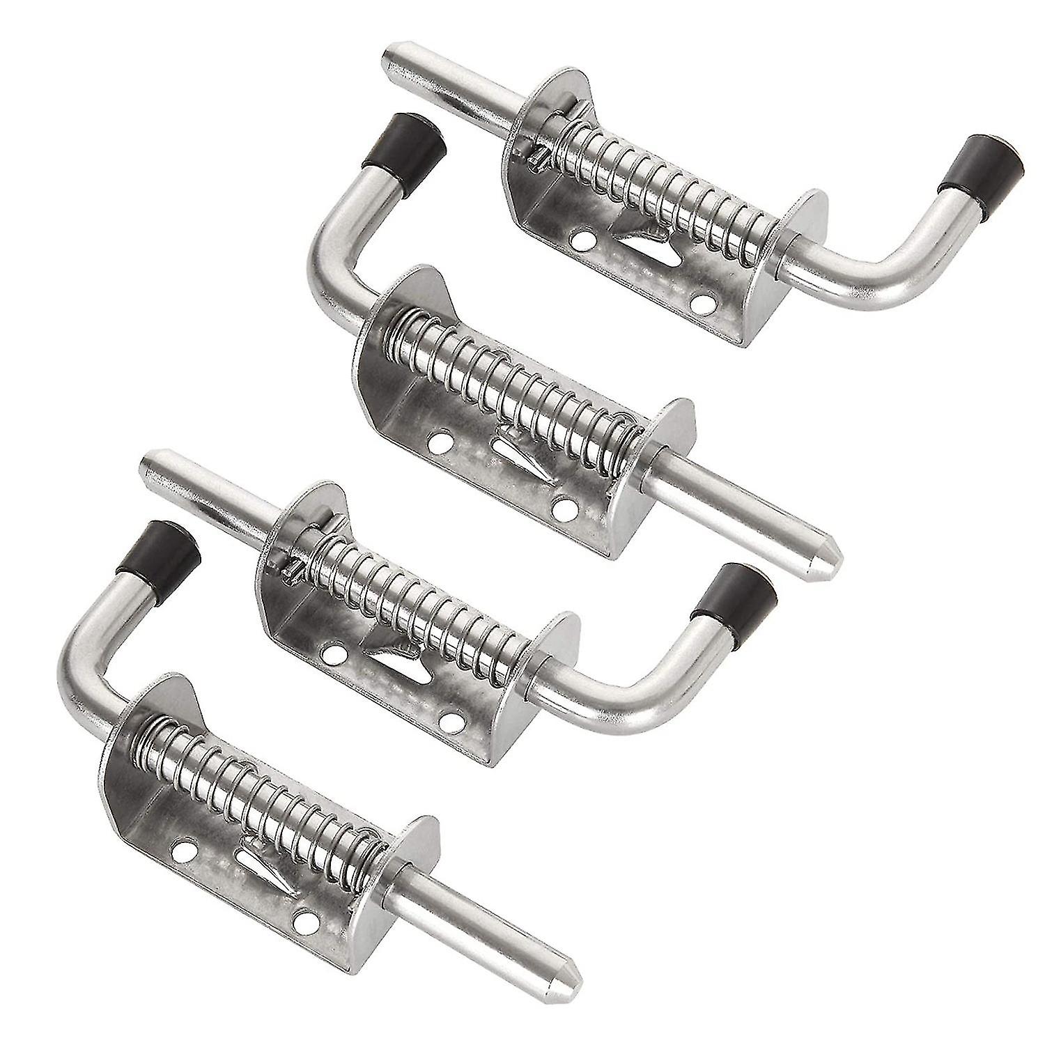 4 Pack 5 Inch Spring Loaded Latch Pin 304 Stainless Steel Barrel Bolt ...