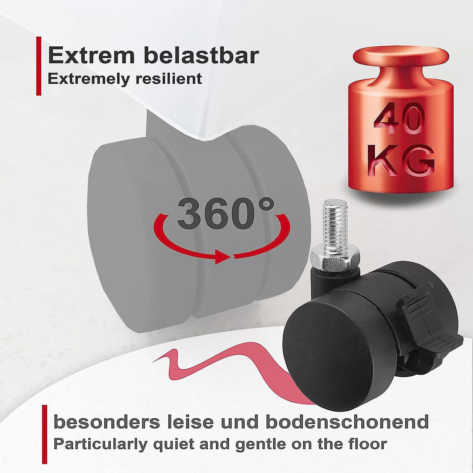 4 Pcs Furniture Rotating Casters Wheels Loadcarrying Capacity Casters ...