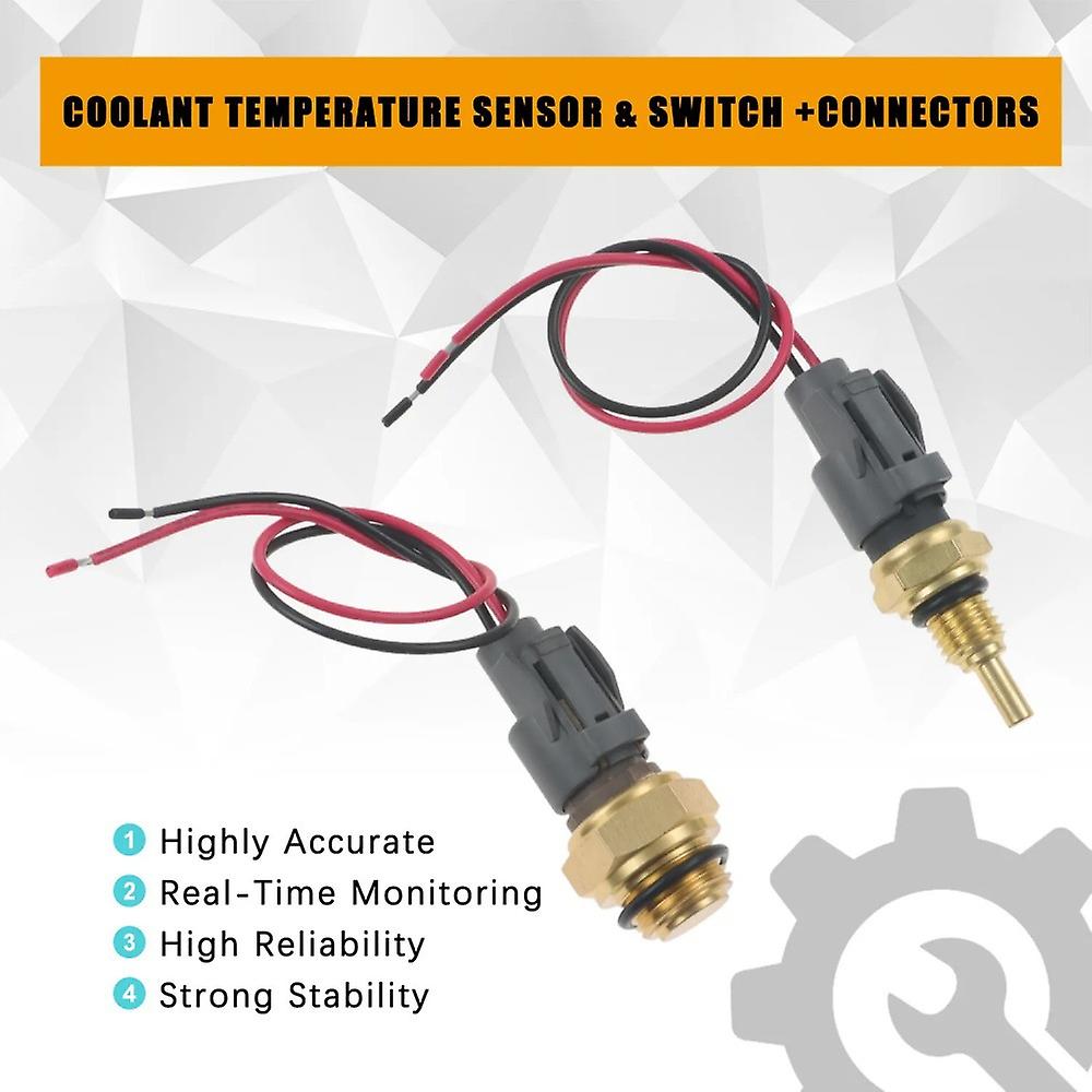 Engine Coolant Fan Temperature Sensor Switch Set for Honda CR-V Civic ...