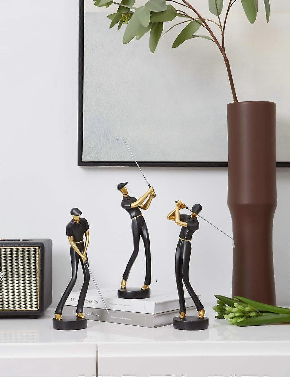 Amoy-Art Golfer Statue Figurine Golf Sculpture Decor Modern Interior ...
