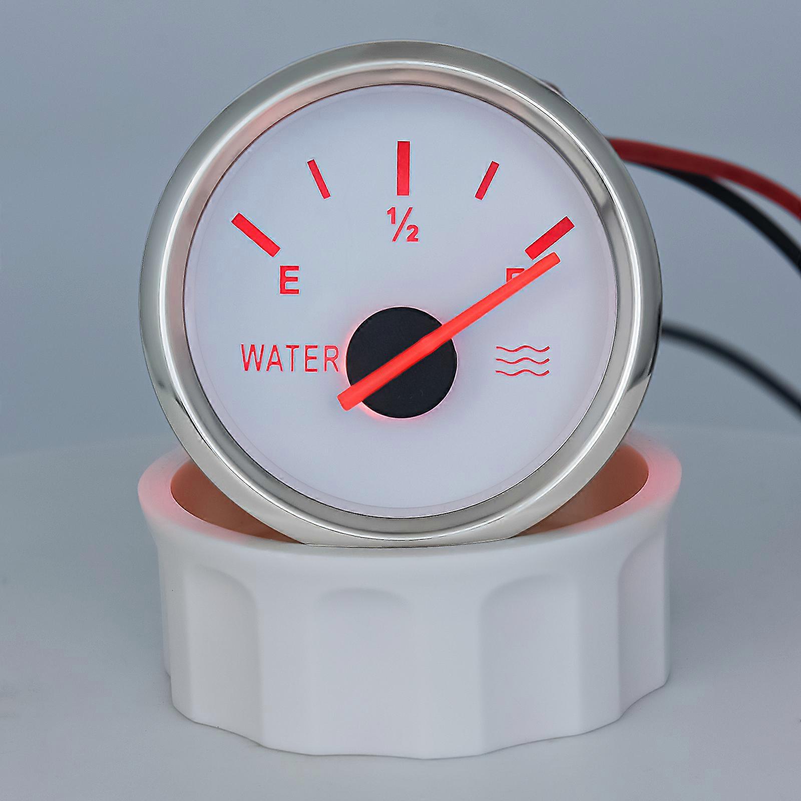 52MM Gauge Water Level Gauge Red Light 0-190 Ohm Water Tank Level ...