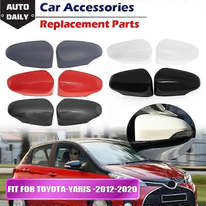 Fit For Toyota Yaris 2012-2020 Rearview Mirror Cover Caps Side Wing ...