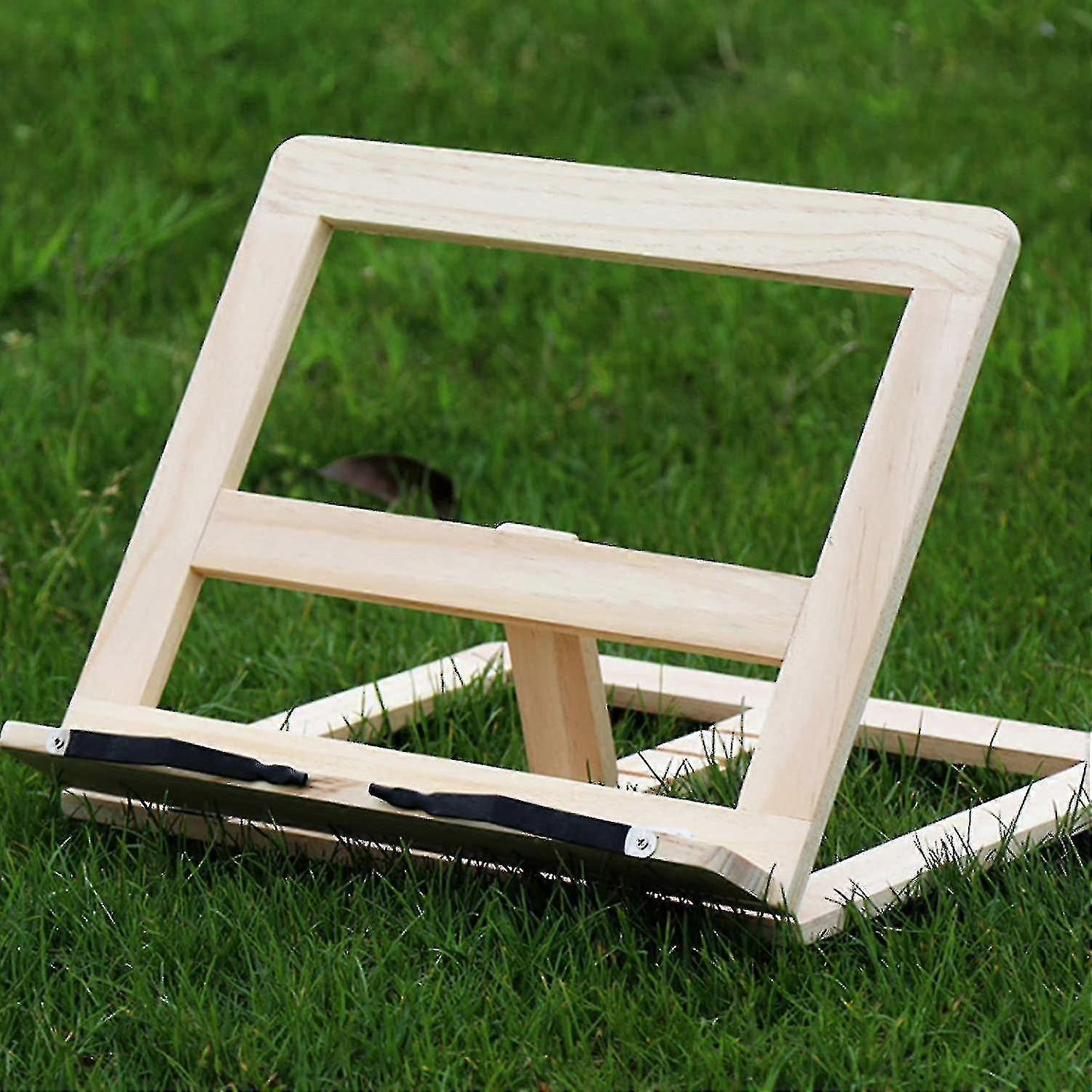 Bamboo Book Stand,adjustable Reading Book Holder, Wooden Book Rest ...