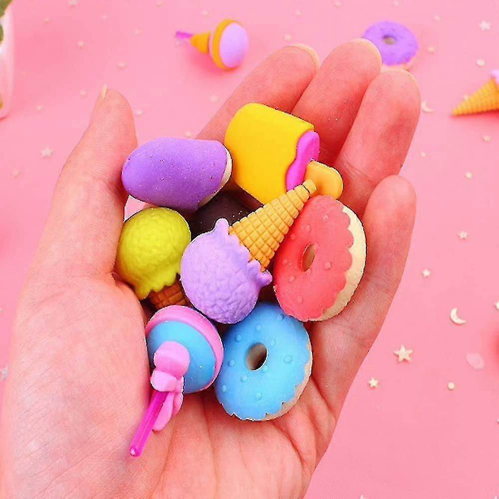 16 Pieces Erasers For Kids Novelty Erasers For Kids,ice-cream, Cake ...