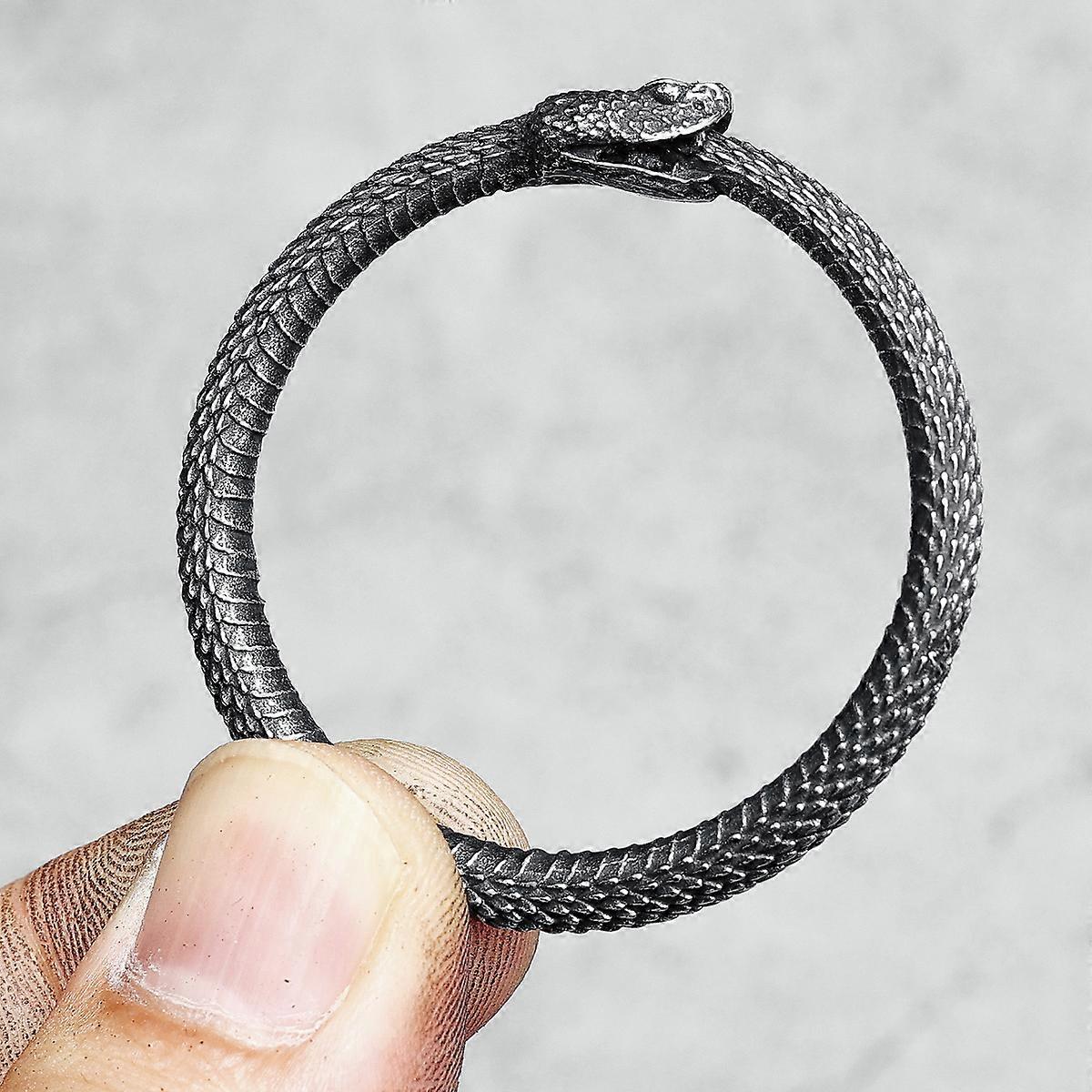 Ouroboros Snakes Pendant Men Simple Necklace 316L Stainless Steel ...