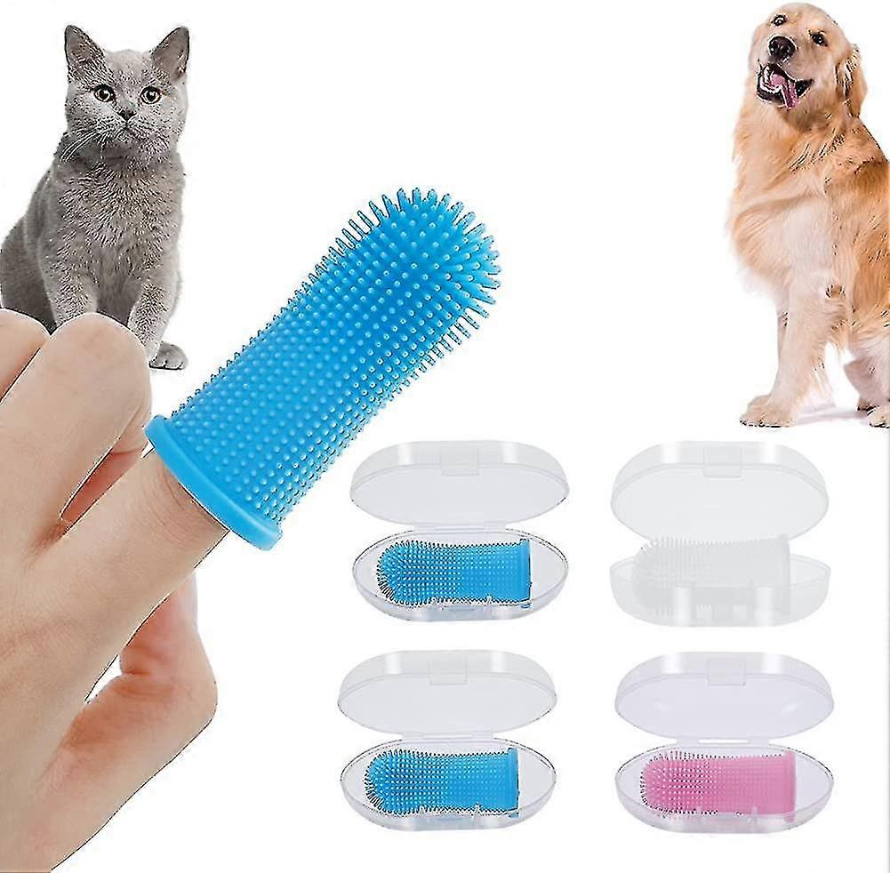 New product,4 PCs Dog Finger Toothbrush Cat Tooth Brush with Full ...