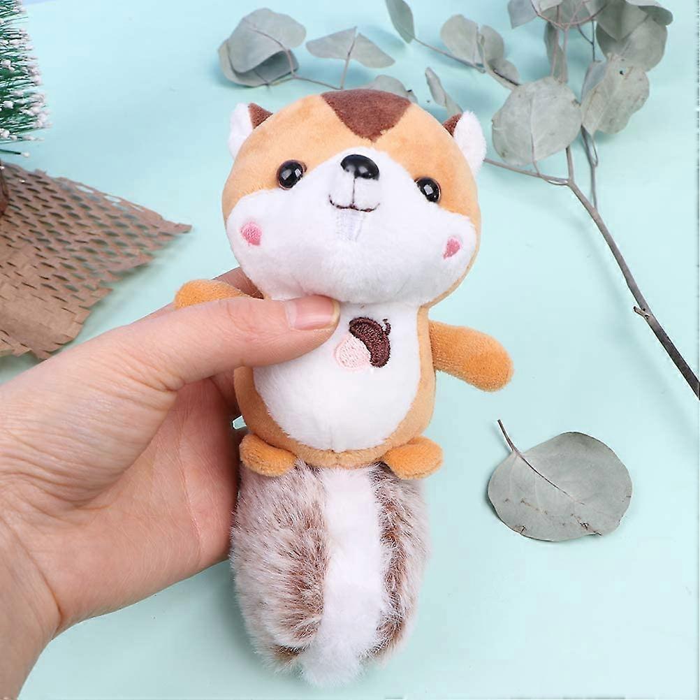 3PCs Mini Cute Squirrel Plush Toy Decorations Oversized Tail Squirrel ...