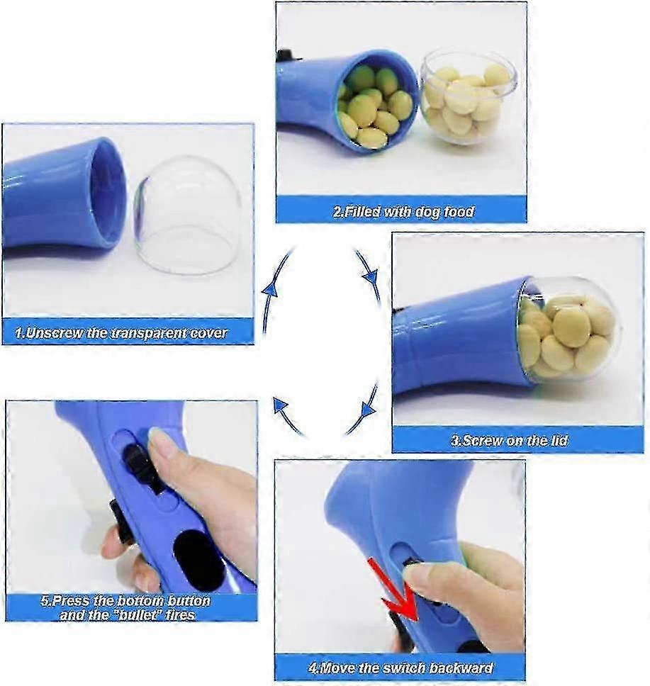 Dog Food Feeder, Dog Food Catapult, Funny Pet Treat Launcher Shooter ...