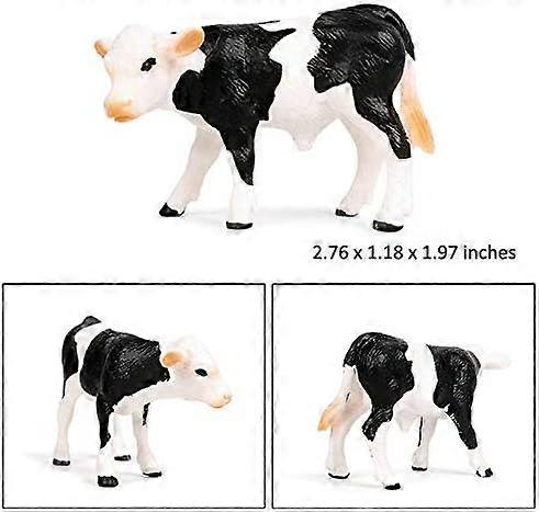 Hibon Simmental Cattle Figurine Simulated Cattle Realistic Plastic Cow ...